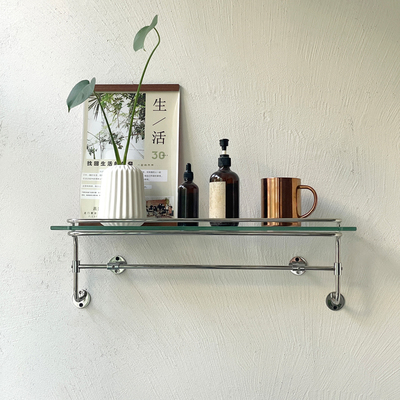 玻璃层架铜当家北欧黄铜简约