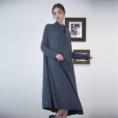 README针织裙A型羊毛连围巾