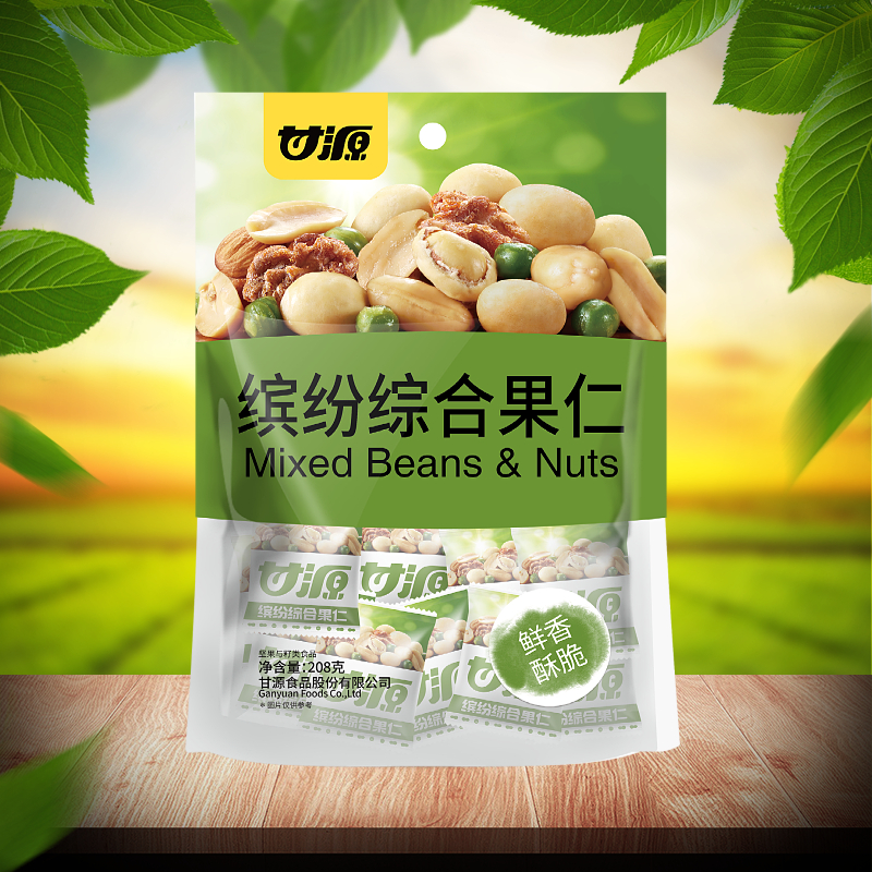 甘源208G缤纷综合果仁每日坚果小包装混合坚果炒货类零食大礼包_虎窝淘