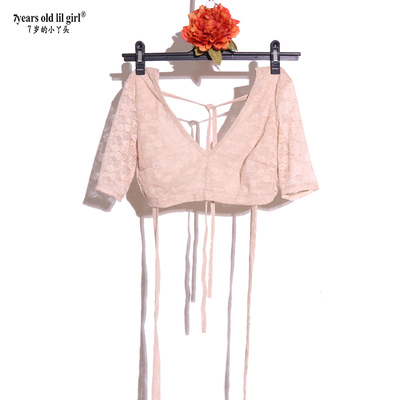 7yearsoldlilgirl蕾丝露背上衣