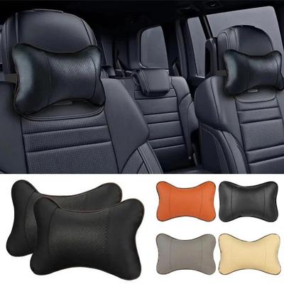 Car Neck Pillows Both Side Pu Leather 1pcs Pack Headrest For