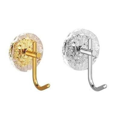 2PCS Wall Hooks, PunchFree Adhesive Hooks for Hanging