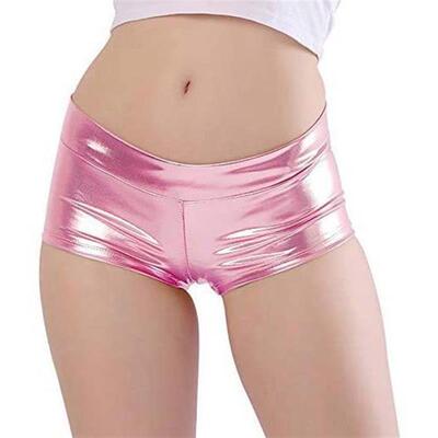 Womens sexy patent leather glossy shorts 性感漆皮亮面短