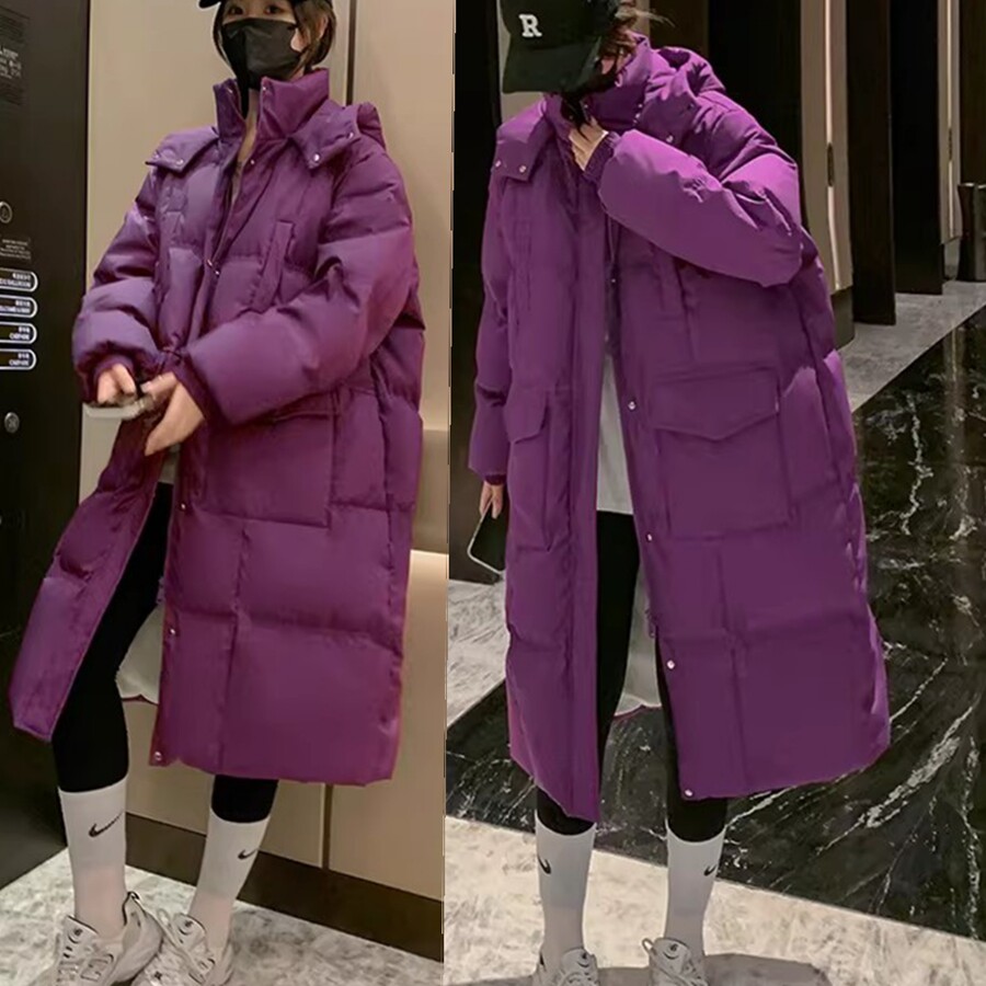 加厚保暖羽绒服大被子过膝长款棉衣棉服外套风衣大衣女春冬装大码