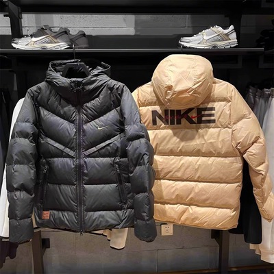 NIKE/耐克男女款防风羽绒服加厚夹克冬季保暖连帽运动外套HQ4183