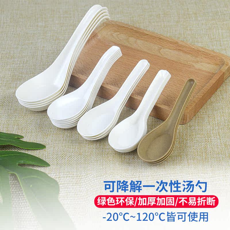 一次性汤匙可降解一次性勺子独立装商用环保勺子餐厅外卖中式汤勺