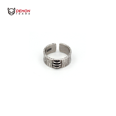 缝和镀银开口可调节戒指