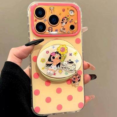 向日葵女孩挂坠磁吸支架适用NOthing 4A/3A手机壳2谷歌Pixel9/10PRO/87可爱Pmote edge60pro硅胶G56/ROG9/G54