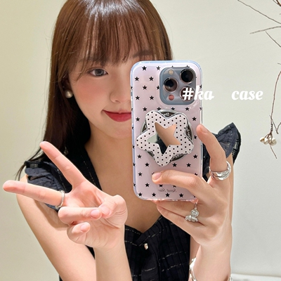 五角星补妆镜磁吸支架适用努比亚Z60pro手机壳Z80 ULTRA/Z70/Z40Spro/ZTE-A51/Z11全包MAX/N2红魔11pro+少女