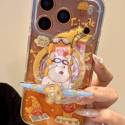 透色渐变飞机星星人适用传音HOT40手机壳15pro红魔11pro+/nfinx Smart8磁吸Phone3Apro华硕ZenFone9可爱硅胶