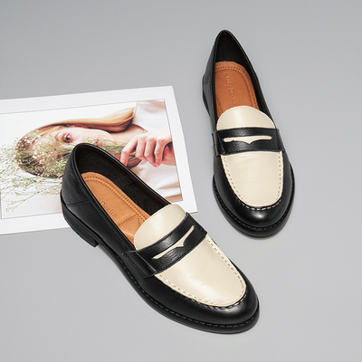 春秋舒适软鹿皮复古英伦风乐福鞋