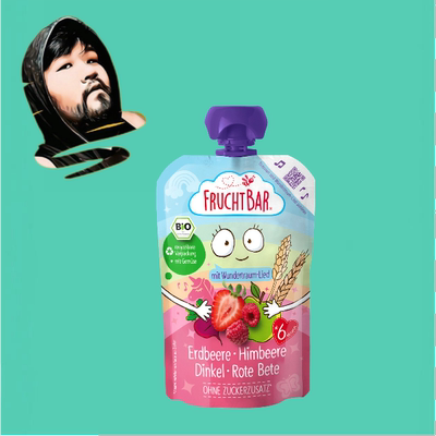 德国直邮满300包邮fruchtbar6个月+有机斯佩尔特莓果果蔬吸吸乐