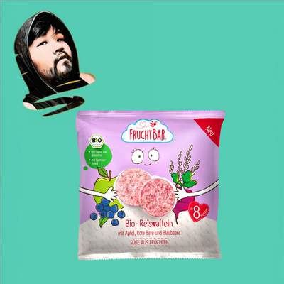 德国直邮300包邮fruchtbar8个月+有机儿童苹果红菜头蓝莓米饼30g