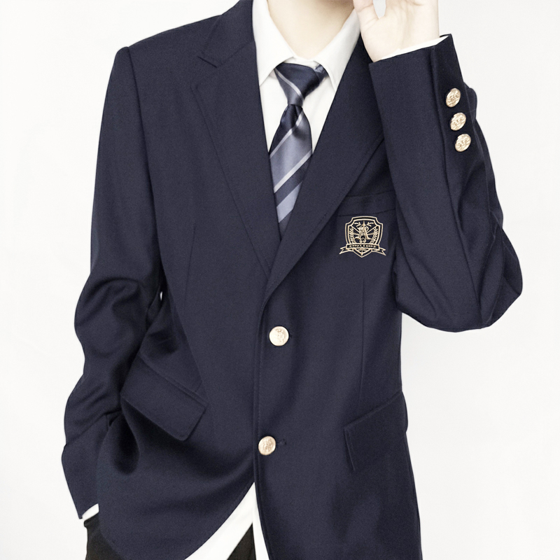 埃菲尔八音符原创高校 jk/dk制服黑色西服校供学院风男女外套秋季_虎窝淘