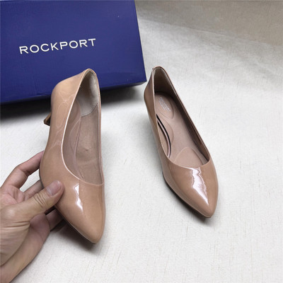 Rockport/乐步正品清仓尖头细跟舒适工作时装女鞋新款牛剖层单鞋W