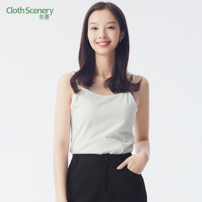 布景简约白色吊带打底衫