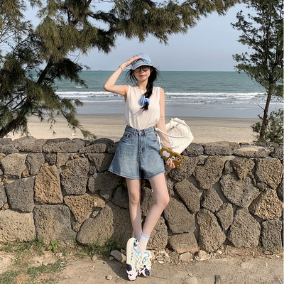 艾恩晟2025年夏季新款牛仔短裤