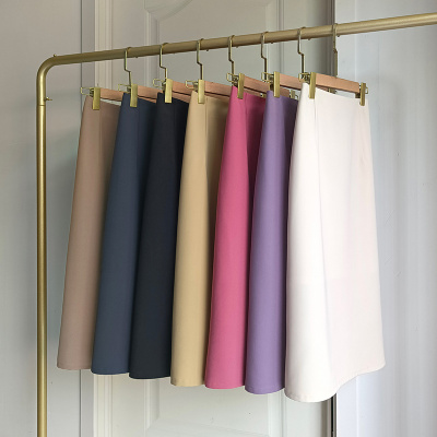 中长裙A字形通勤中长A开叉裙