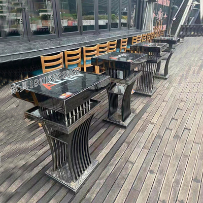 正尚酒吧散台不锈钢黑钛定制