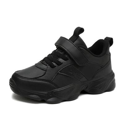Children shoes Black White girl Shoes Kids sneakers Pu Leath