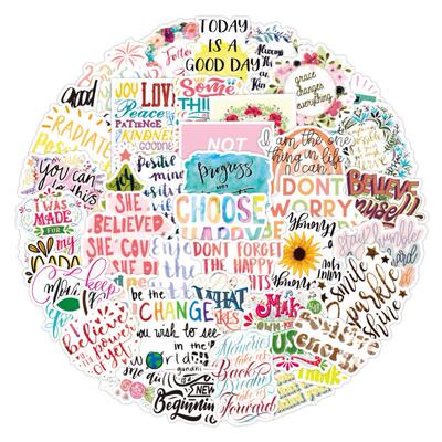 50Pcs pack Motivational Phrases Sticker Quotes Sentences