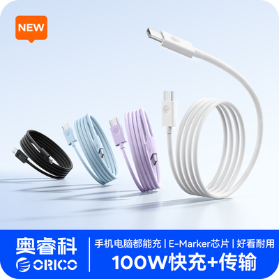 奥睿科PD100W快充数据线双typec