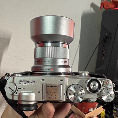 JJC 适用奥林巴斯45mm 1.8遮光罩 奥林巴斯镜头配件遮光罩银色 替代LH-40B