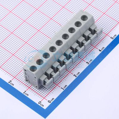 弹簧式接线端子 MX235-5.0-09P-GY01-Cu-A 插件,P=5mm 1x9P电子元