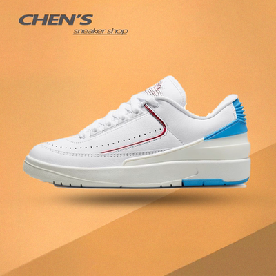 复古实战低帮篮球鞋白红北卡蓝