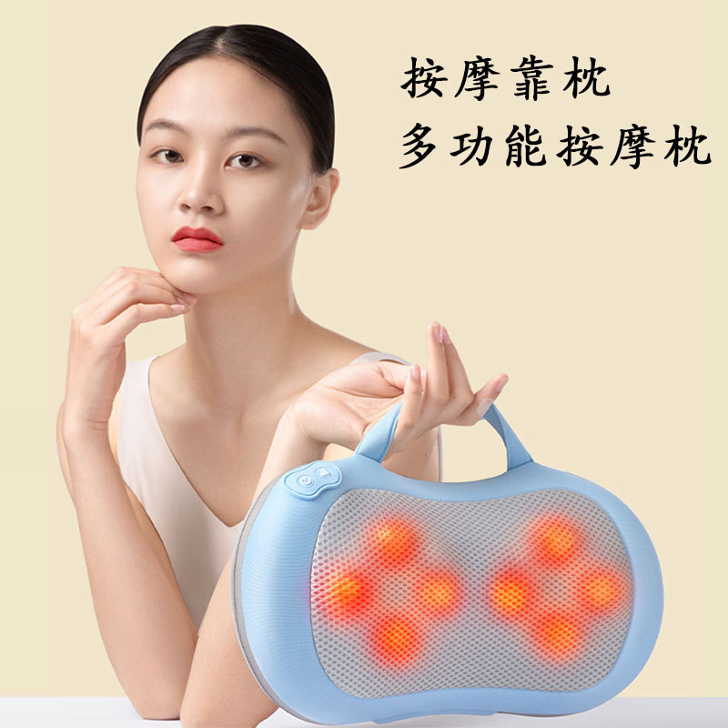 颈椎按器腰部背部按仪肩颈全身多功能靠垫揉捏枕家用疏通