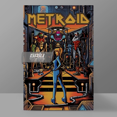 银河战士铁娘子萨姆斯阿兰装饰画Metroid Samus Aran能量装甲挂画