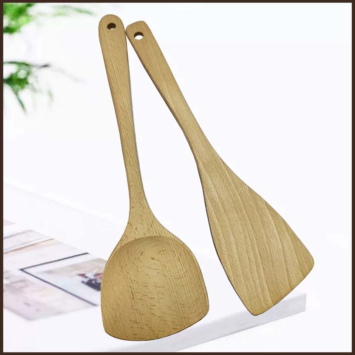 家用木铲子木勺不粘锅可用长柄炒菜铲子木铲木质厨具锅铲