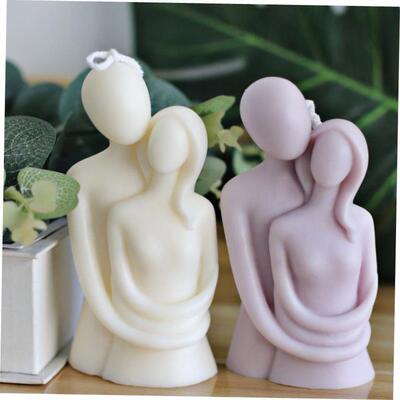 Large D Romantic Couple Portrait Lovers Silicone Candle