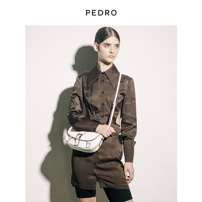 PEDRO金属扣马鞍包女包带饰斜挎包单肩包PW2-75060081_虎窝淘