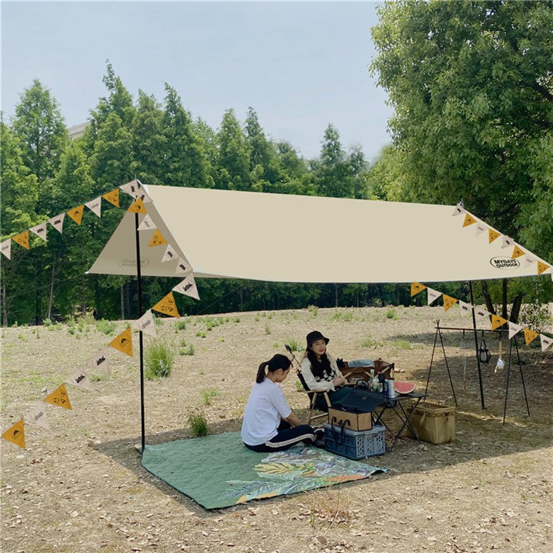 露营氛围装饰户外天幕挂绳帐篷彩A旗帜露营野炊野餐三角旗风绳旗