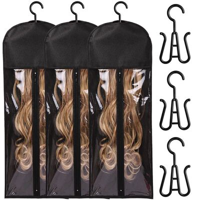 Long Hair Extensions Storage Bag Non-Woven Dust Proof Wigs C