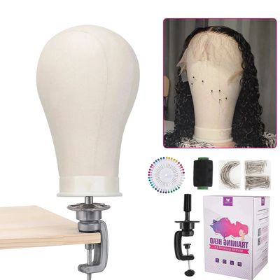 Training Mannequin Head 22Inch Canvas Block Head Display Sty