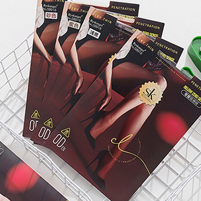 3条sk8918丝袜0D超薄款隐形全透明夏季女黑丝T裆超透空气袜连裤袜