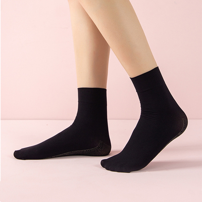 4双耐尔60D抗菌防滑天鹅绒棉底短袜二骨对对袜加厚短丝袜春秋中筒