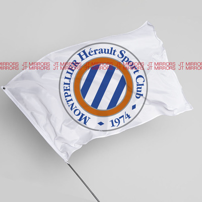 法甲联赛蒙彼利埃足球俱乐部应援队旗定做Montpellier HSC flag