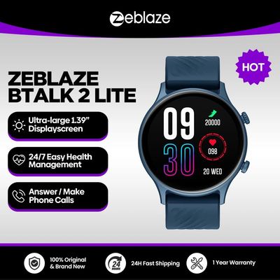 New Zeblaze Btalk 2 Lite Voice Calling Smart Watch Large 1.3