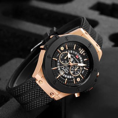 2023 New Men's Watch Top Brand Luxury Sports Silicone Strap