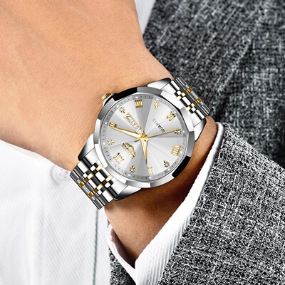 LIGE Men's Watch Date Week Fashion Watch Men Original Water