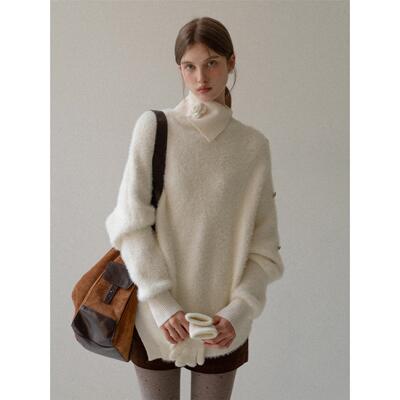 EGGKA法式气质白色软糯毛