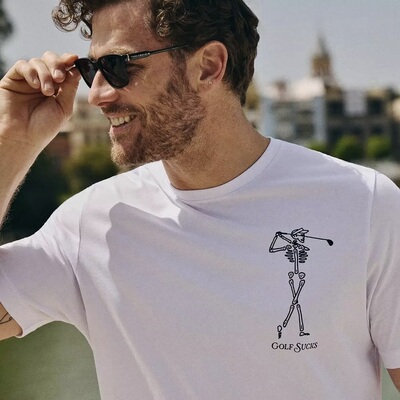 TravisMathew Golf Sucks Golf T-Shirt高尔夫T恤男子舒适新款