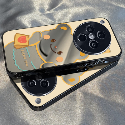 适用于OPPOfindx8Ultra手机壳镂空奶熊高级感findx5pro硅胶全包防摔个性X8S创意oppofindx7ultra套X8S+潮牌x6