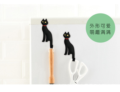 装饰挂钩日式杂货黑猫强磁冰箱