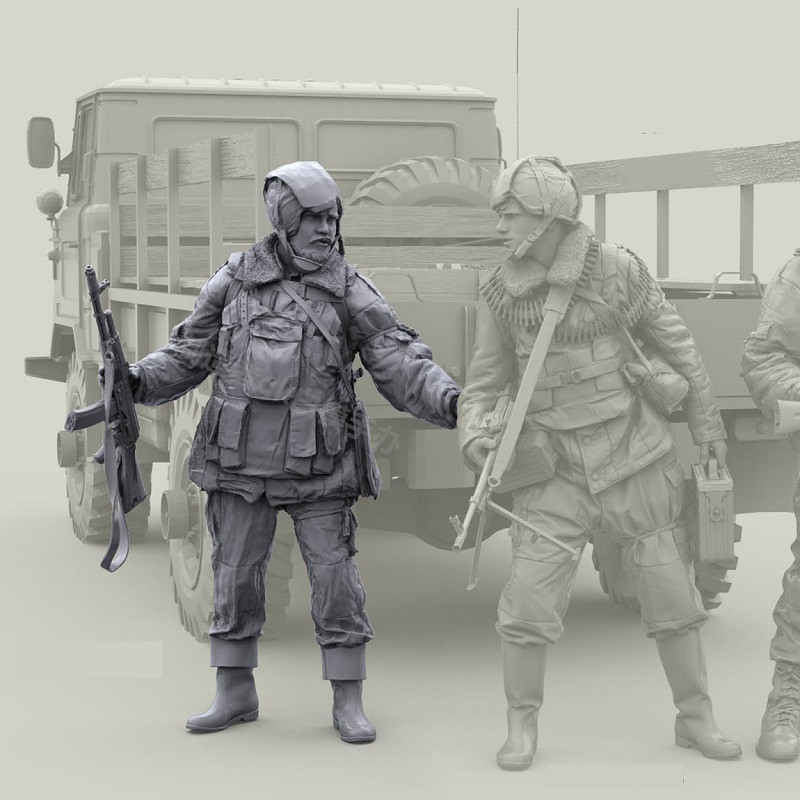 1/35人物特种部队苏联红军俄罗斯内卫队兵人GK白模手办模型192