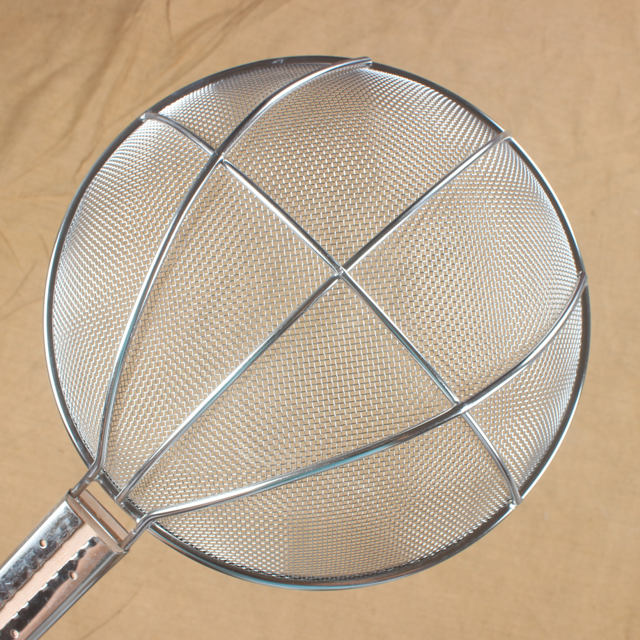 漏勺不锈钢商用笊篱大漏勺过滤网大号捞面漏勺加固勺漏网厨房油炸_虎窝淘