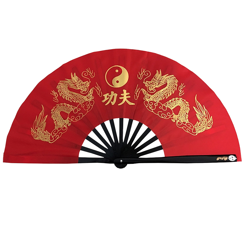 诚武 双龙太极扇 精品竹骨响扇 功夫比赛表演扇易开合 多色可选